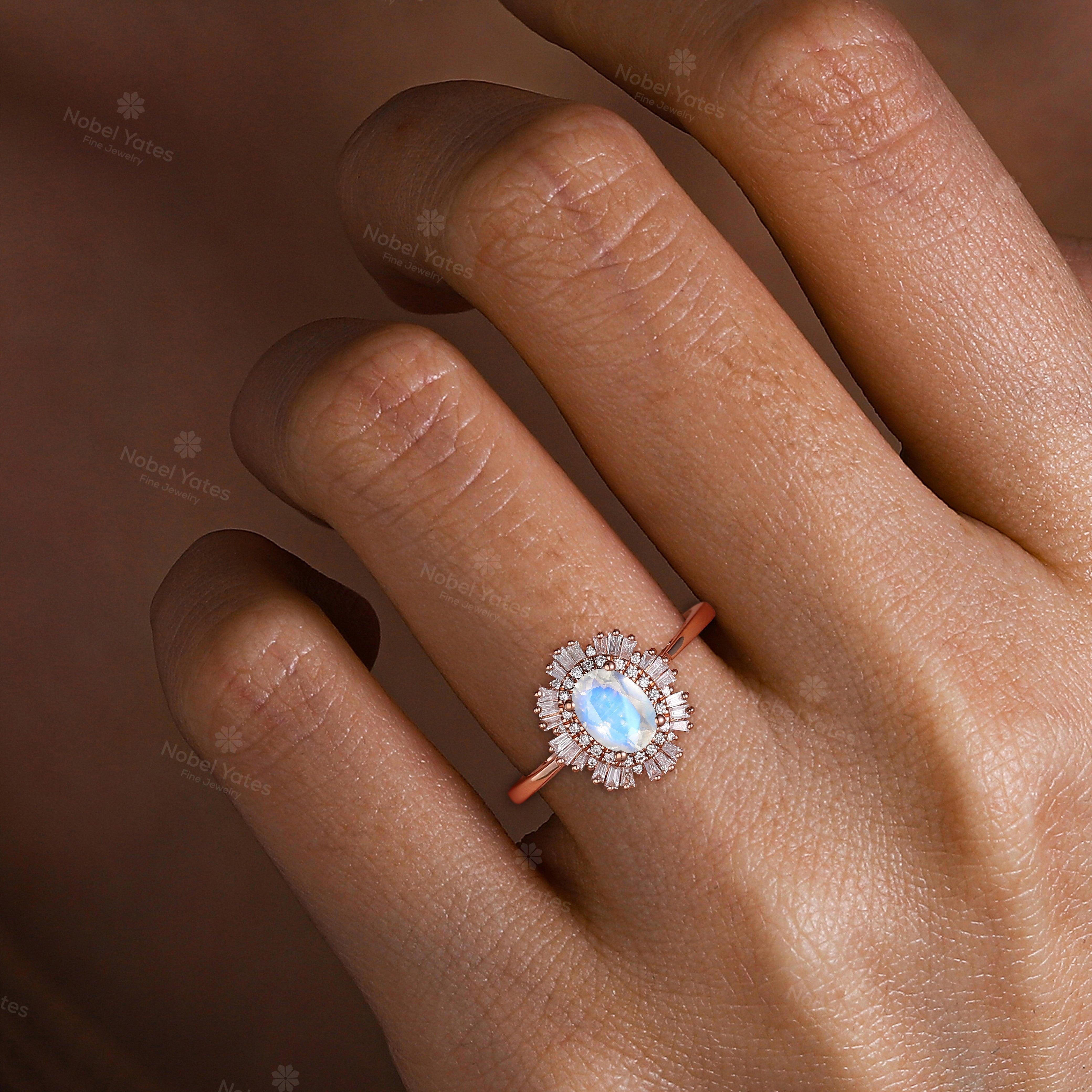 Art deco oval engagement rings store